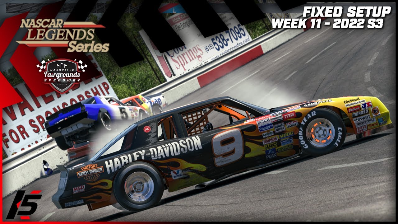 1987 NASCAR Legends - Nashville Fairgrounds Speedway - iRacing - YouTube