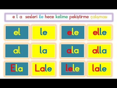 Ela okuma yazma hece kelime pekiştirme çalışması #elaokumayazma