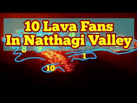 Massive Lava Outpouring: 10 Lava Fans Surveyed/ Iceland Fagradalsfjall ...