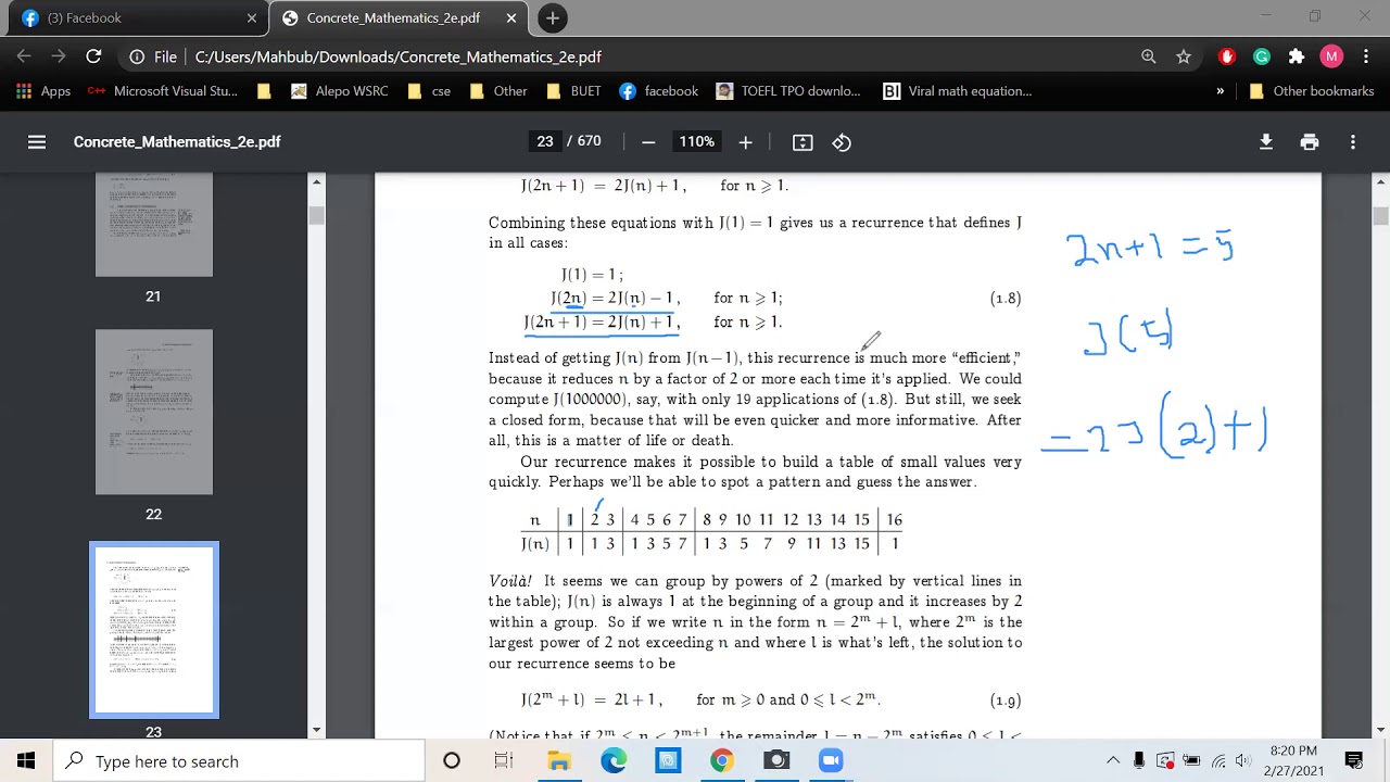 Josephus Problem - Part 1 | Chapter 1 | Concrete Mathematics | Knuth 2e ...