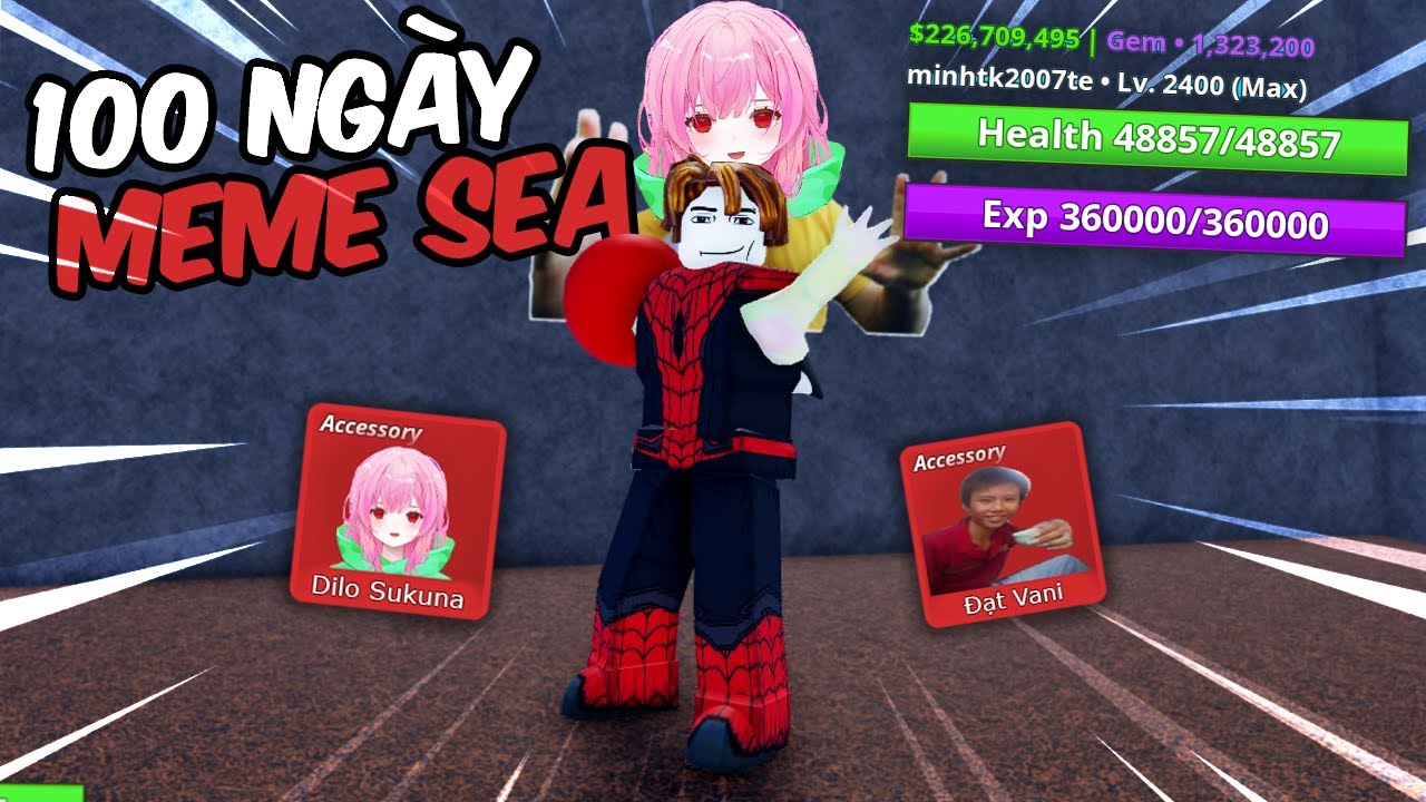 100 Ngày Trở Thành Người MẠNH NHẤT Trong Meme Sea P2 - YouTube