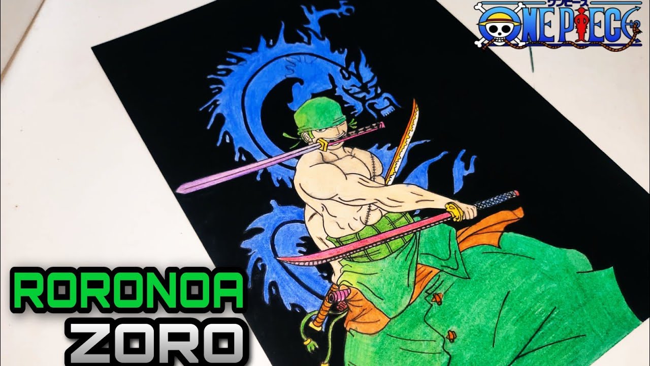 RORONOA ZORO|| ANIME ONE PIECE || DRAWING 🎨|| @artproshubham || How To ...