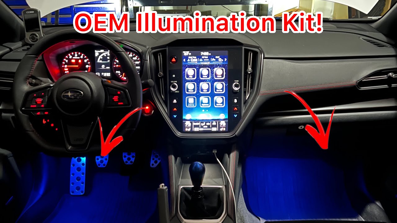 2022 WRX OEM Footwell Illumination Kit Install - YouTube