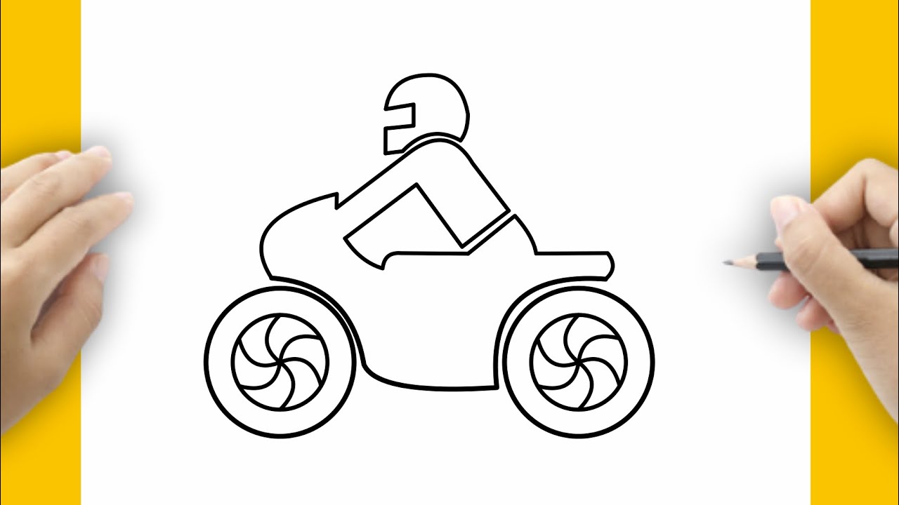 HOW TO DRAW A MOTORCYCLE EASY STEP BY STEP | MOTORCYCLE DRAW FOR ...