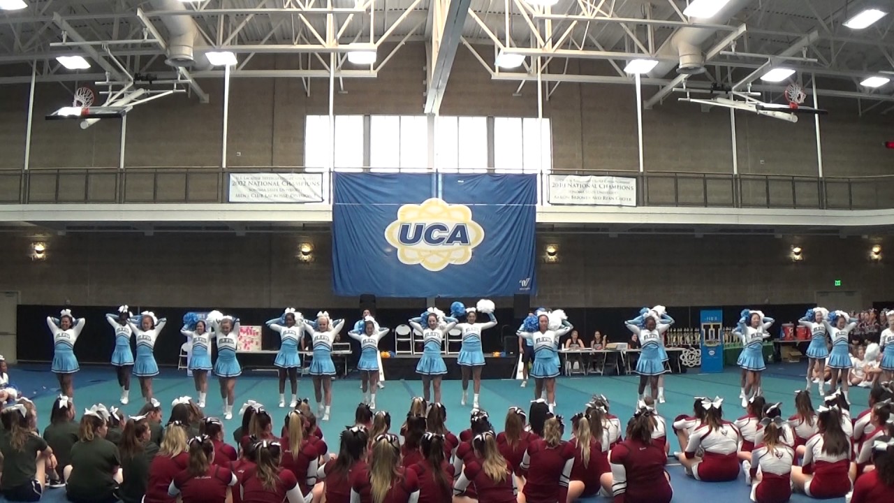 2017 DVHS Cheer Varsity - UCA Camp at Sonoma State Univ. - YouTube
