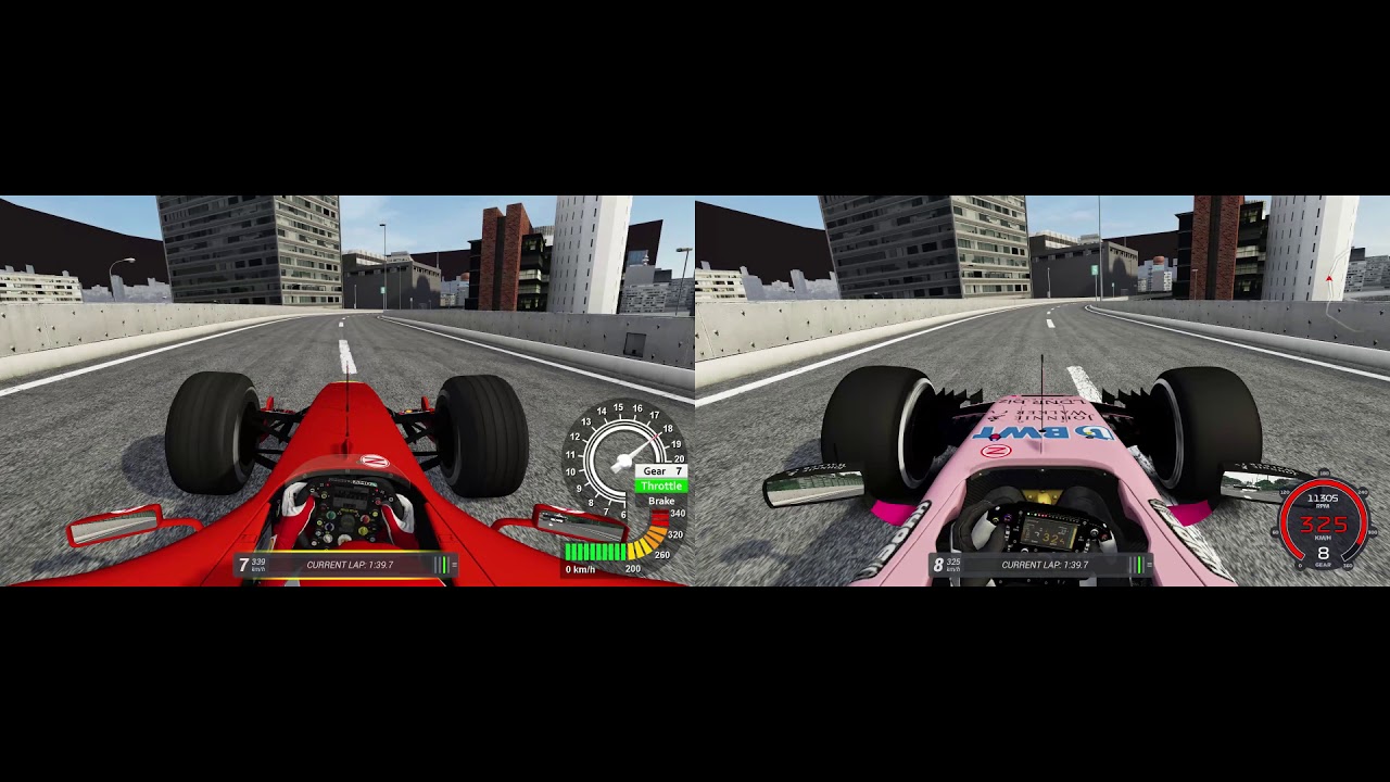 Ferrari F2004 vs 2017 F1 @ Shutokou C1 - YouTube
