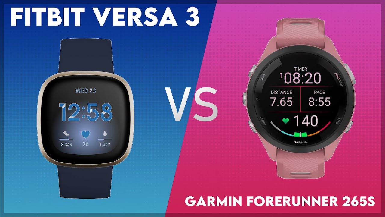 Fitbit Versa 3 vs Garmin Forerunner 265S Comparison - YouTube