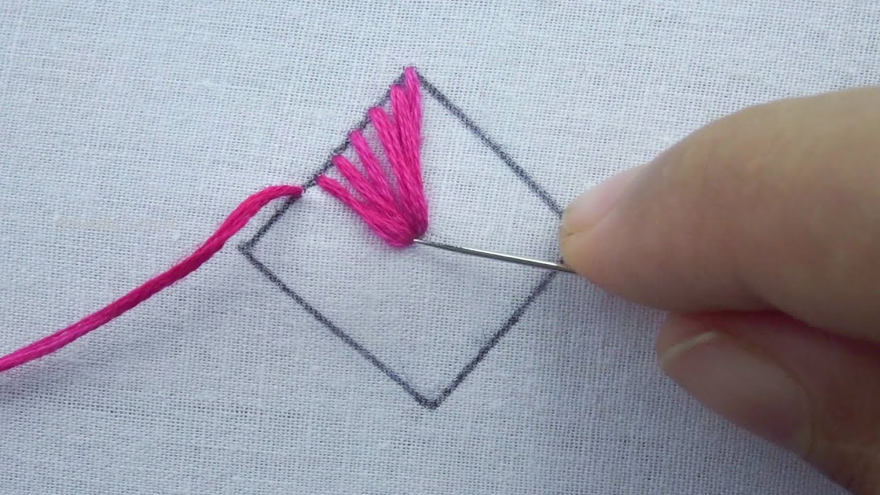 All Over Square Shape Hand Embroidery Design For Dresses - YouTube