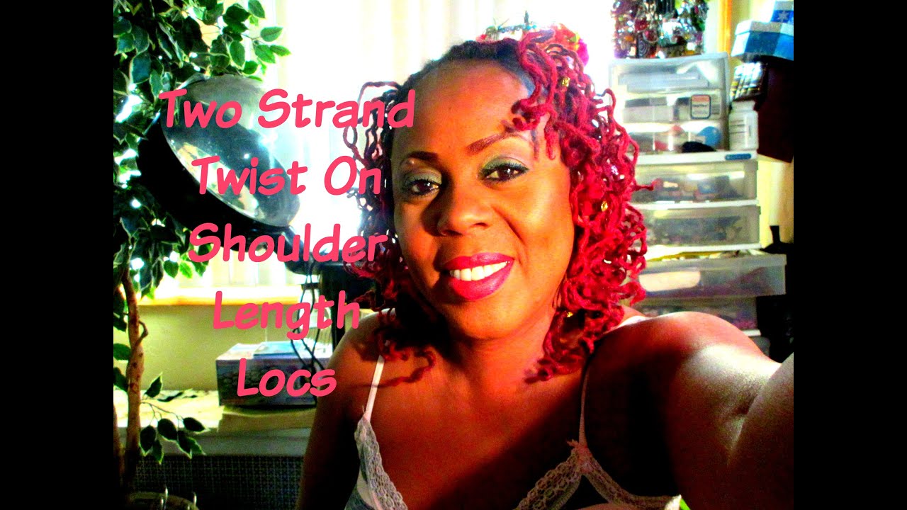 Tutorial: Two Strand Twist On Shoulder Length Locs - YouTube
