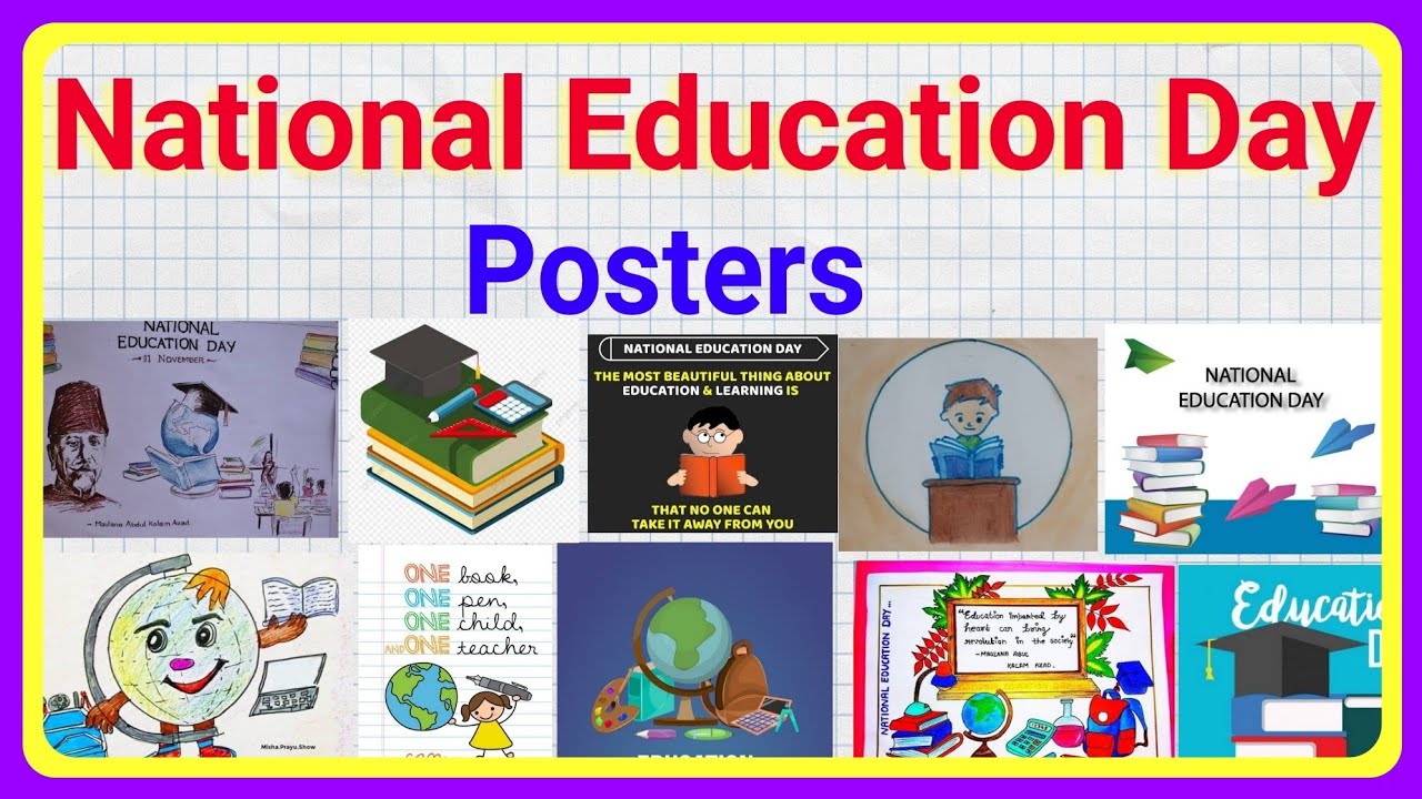 National Education Day Posters Making !! World Education Day Poster ...