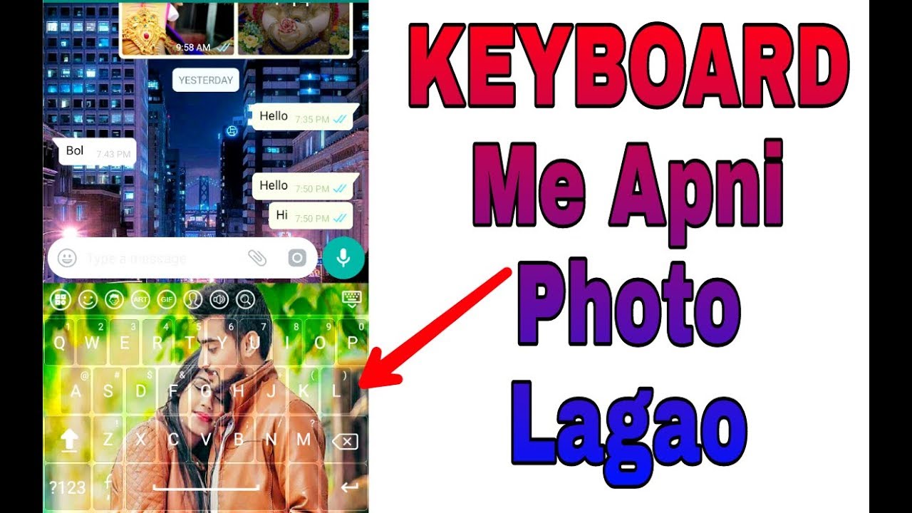 Keyboard Me Apni Photo Lagana Sikho Hindi - YouTube