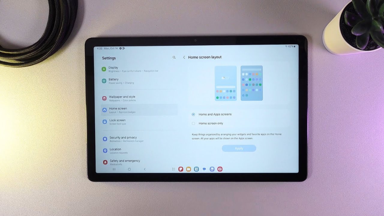 How to Change Home Screen Layout on Samsung Tab A9+ - YouTube