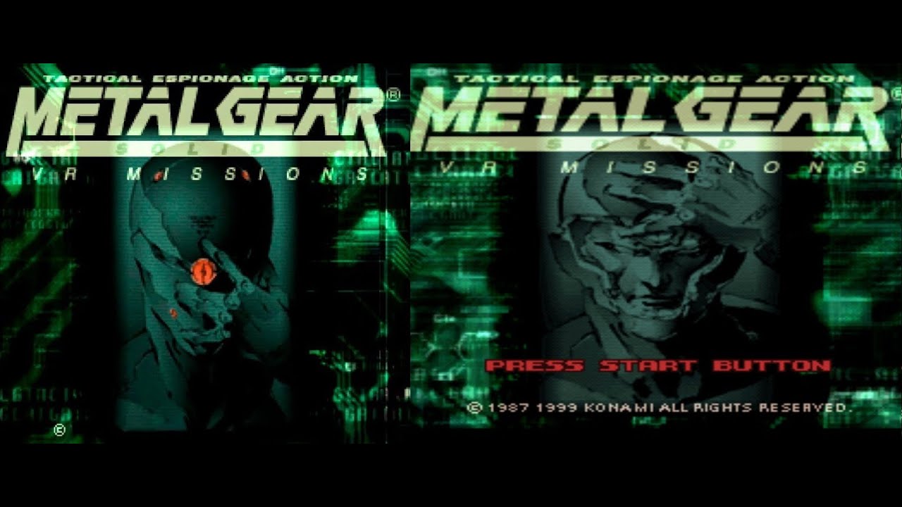 Metal Gear Solid Vr Missions: Title Screen (Gray Fox Mask and opened ...