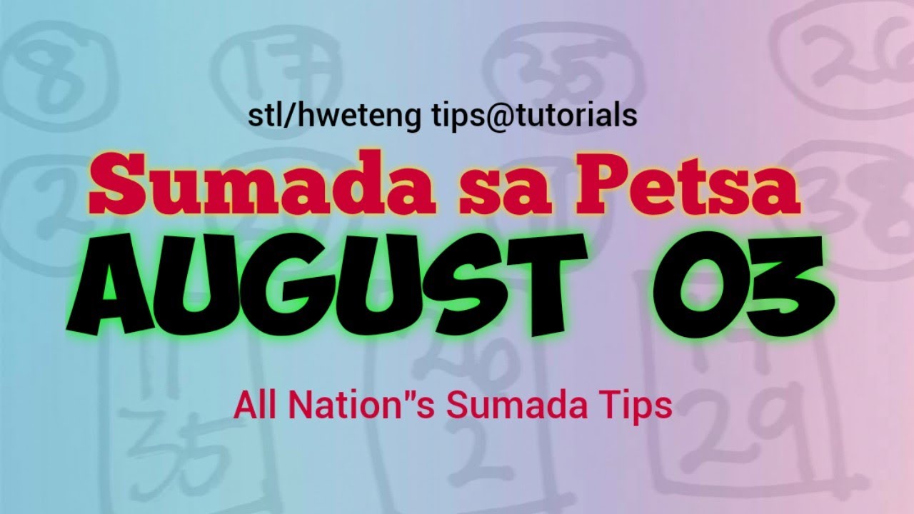 STL/HWETENG/ AUG. 03 /TIPS and TUTORIALS/SUMADA sa PETSA - YouTube