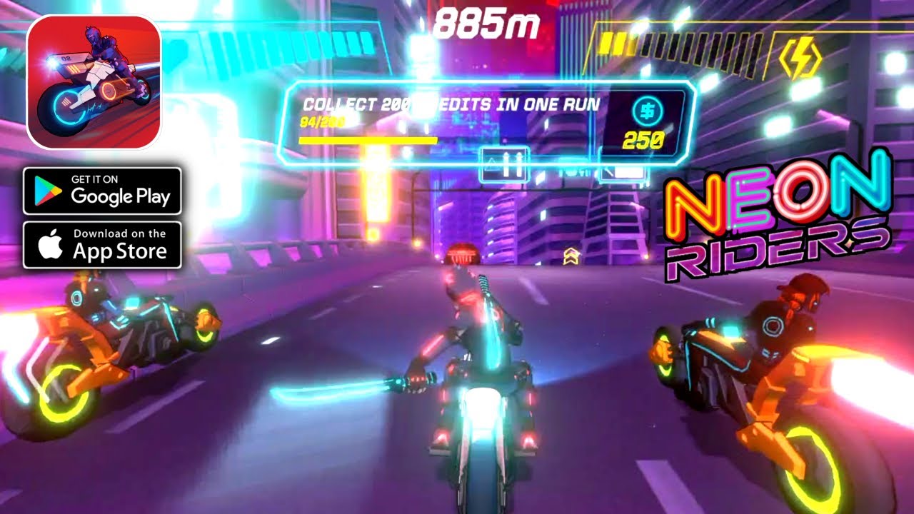 Neon Riders Gameplay (Android,IOS) - YouTube