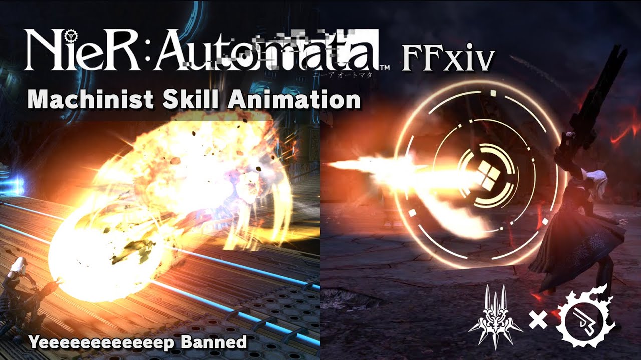 [FFXIV x Nier] MCH Nier Automata Skill Effects Mod preview (EW Spoiler ...