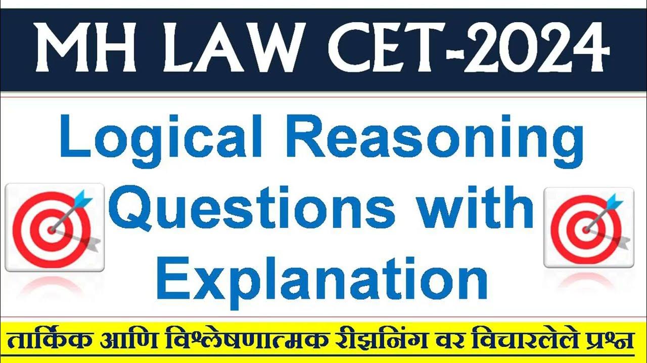 LLB Cet 2024 |Logical and analytical Reasoning MCQ's with explanation ...