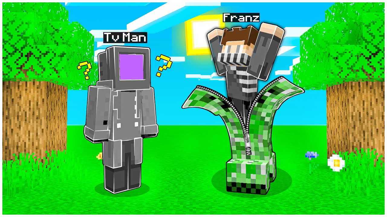 PRANK TV MAN Aku Menjadi CREEPER di MINECRAFT - YouTube