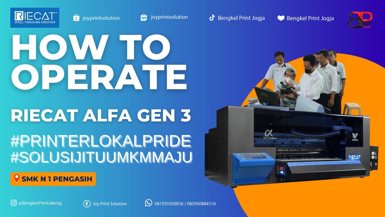 Cara Mengoperasikan Mesin DTF Riecat Alfa Gen 3 | Tutorial Mesin DTF ...