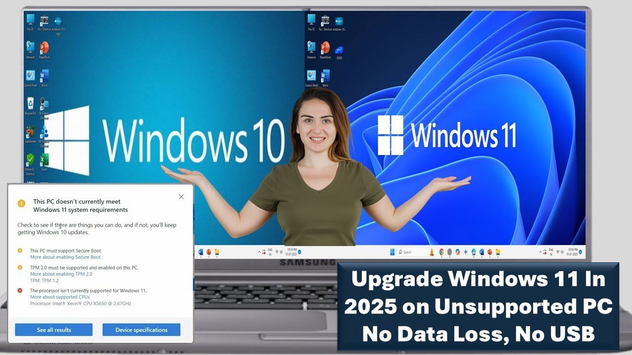 How to Upgrade Windows 10 to Windows 11 in 2025 on Unsupported PC (No ...