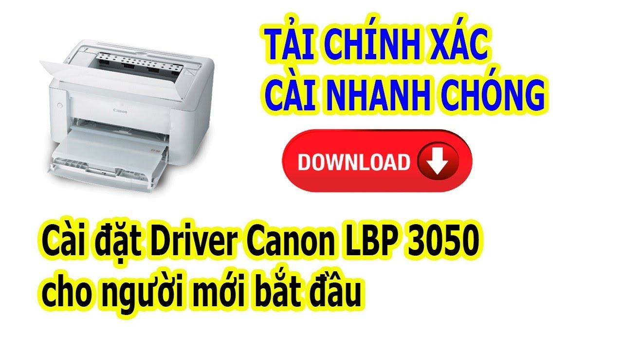 Review cài đặt driver máy in Canon lbp 3050 - YouTube