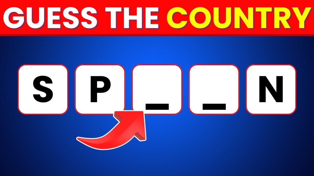 Name That Country by Missing Letters 🌍 99% Fail This! 🇬🇧 ️ #WordPuzzle ...