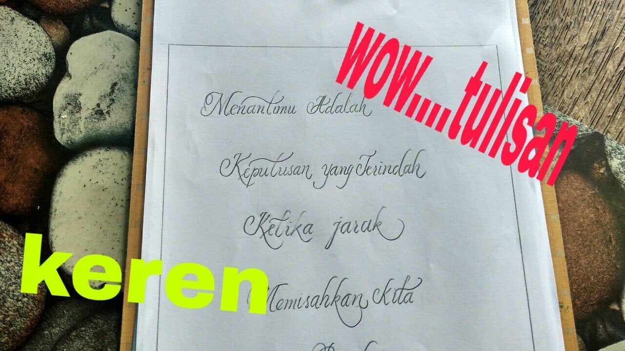 Menulis indah dengan pencil - YouTube