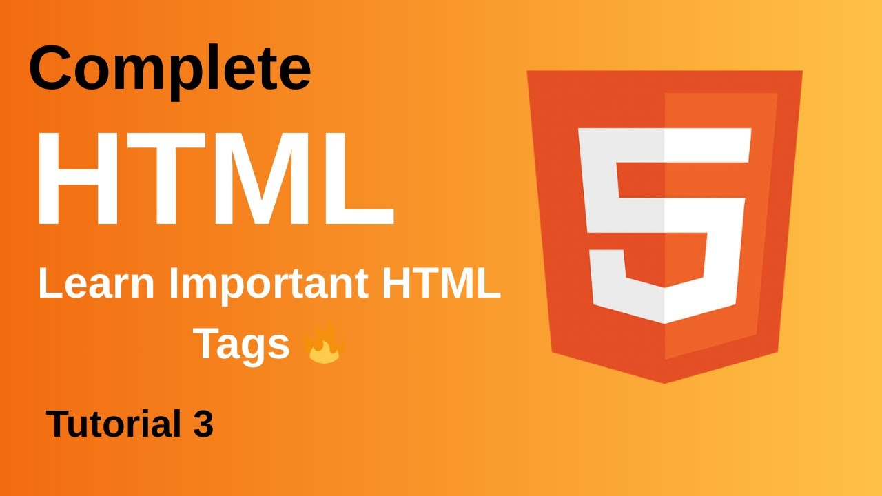 Complete HTML Tutorial for Beginners || Learn Important HTML Tags🔥 ...