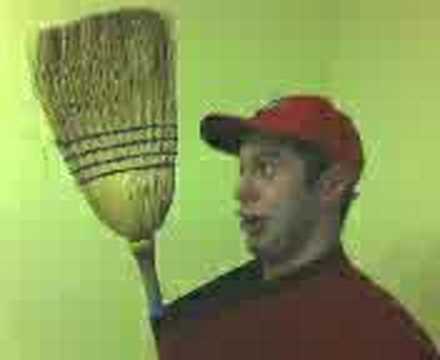 strange faces and noises i can make .... with a broom - YouTube