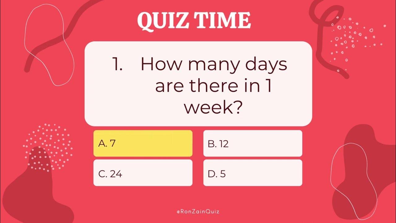 Days of the Week | Grade 1 Math Question and Answer. - YouTube