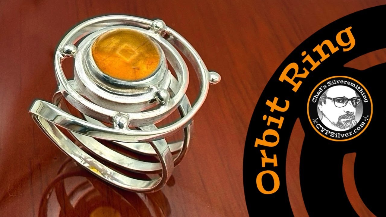 Making an Amber Orbit Ring: A Silversmithing Tutorial - YouTube