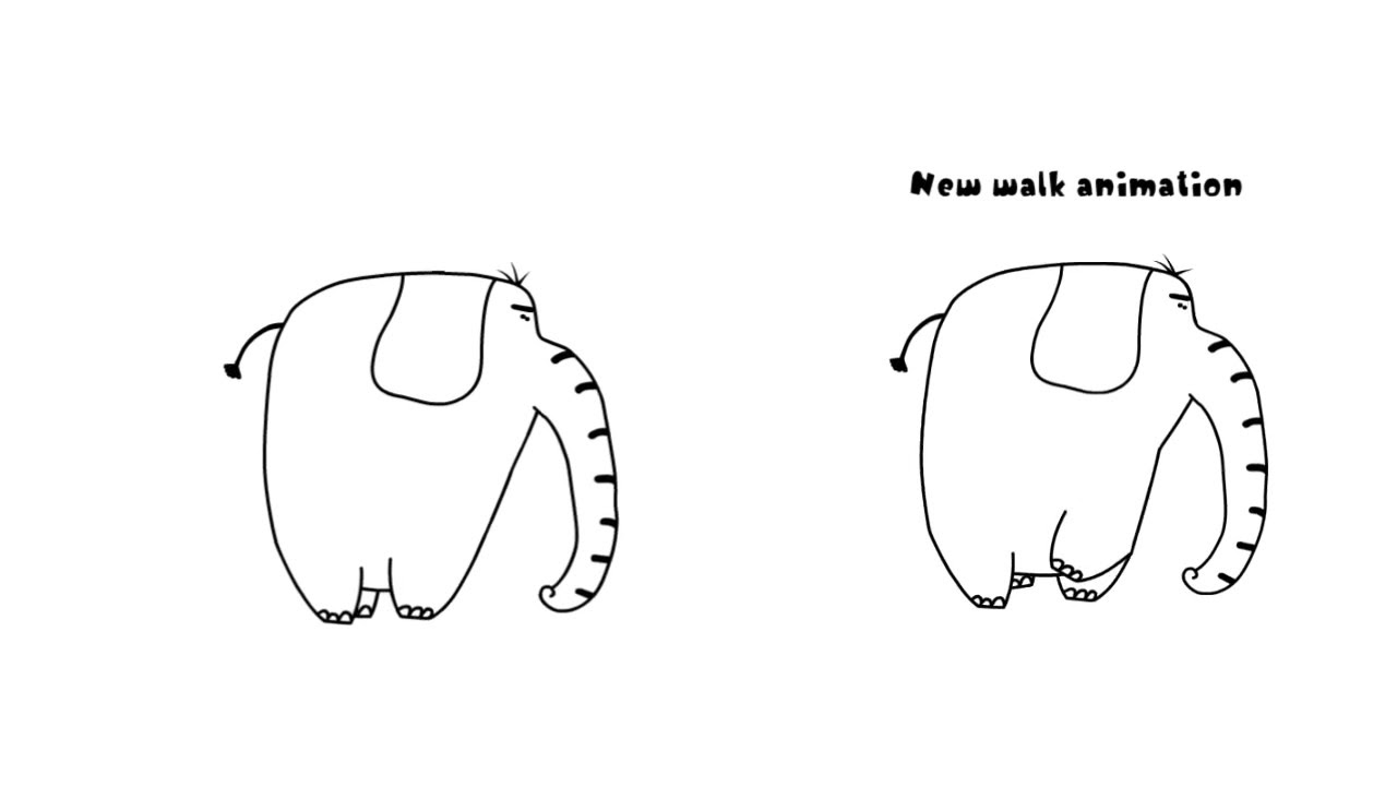 Elephant animation run and walk cycle - YouTube