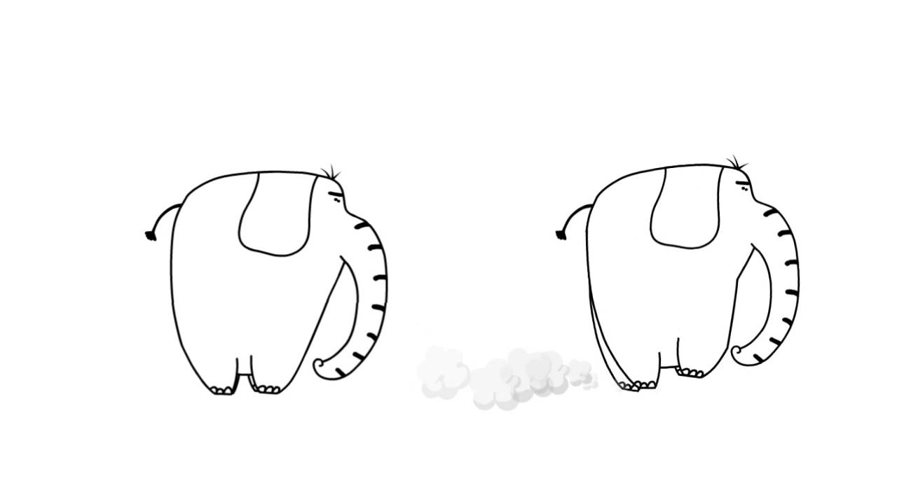 Elephant animation run and walk cycle - YouTube