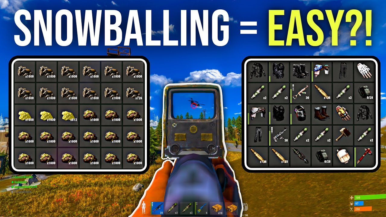 Snowballing in Rust Console is too easy… - YouTube