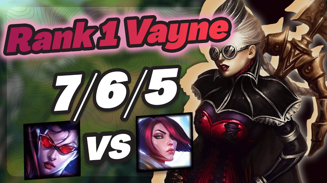 Vayne Vs Fiora - Challenger Gameplay Rank 1 Vayne - YouTube
