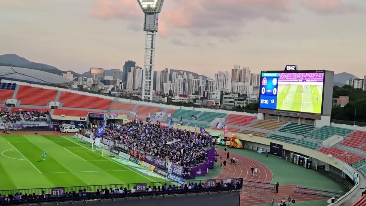 [경기장면]K리그1 2025 23R FC안양 VS 대구FC 전반 10분/ 안양만만세/비행기 영상을 곁들인영상(2025.7.22) - YouTube