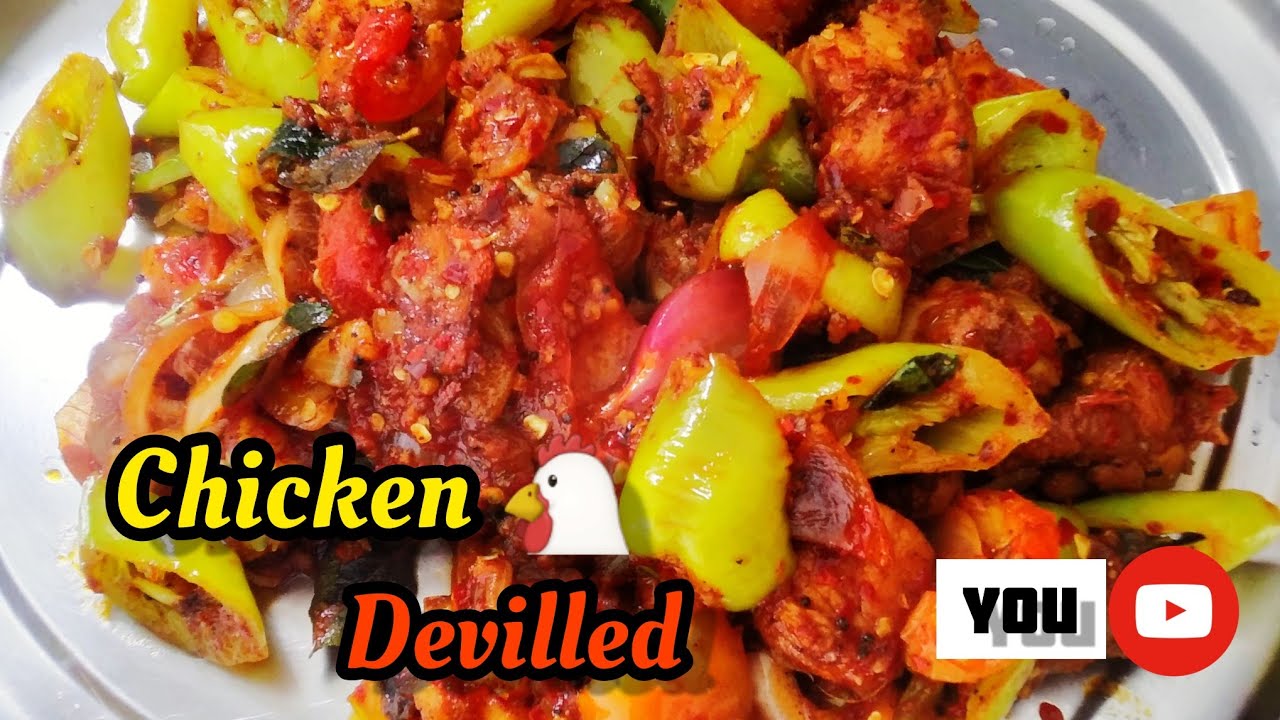 how to make devilled chicken recipe 😋//chicken devilled recipe//spice chicken devilled recipe 😋 ...