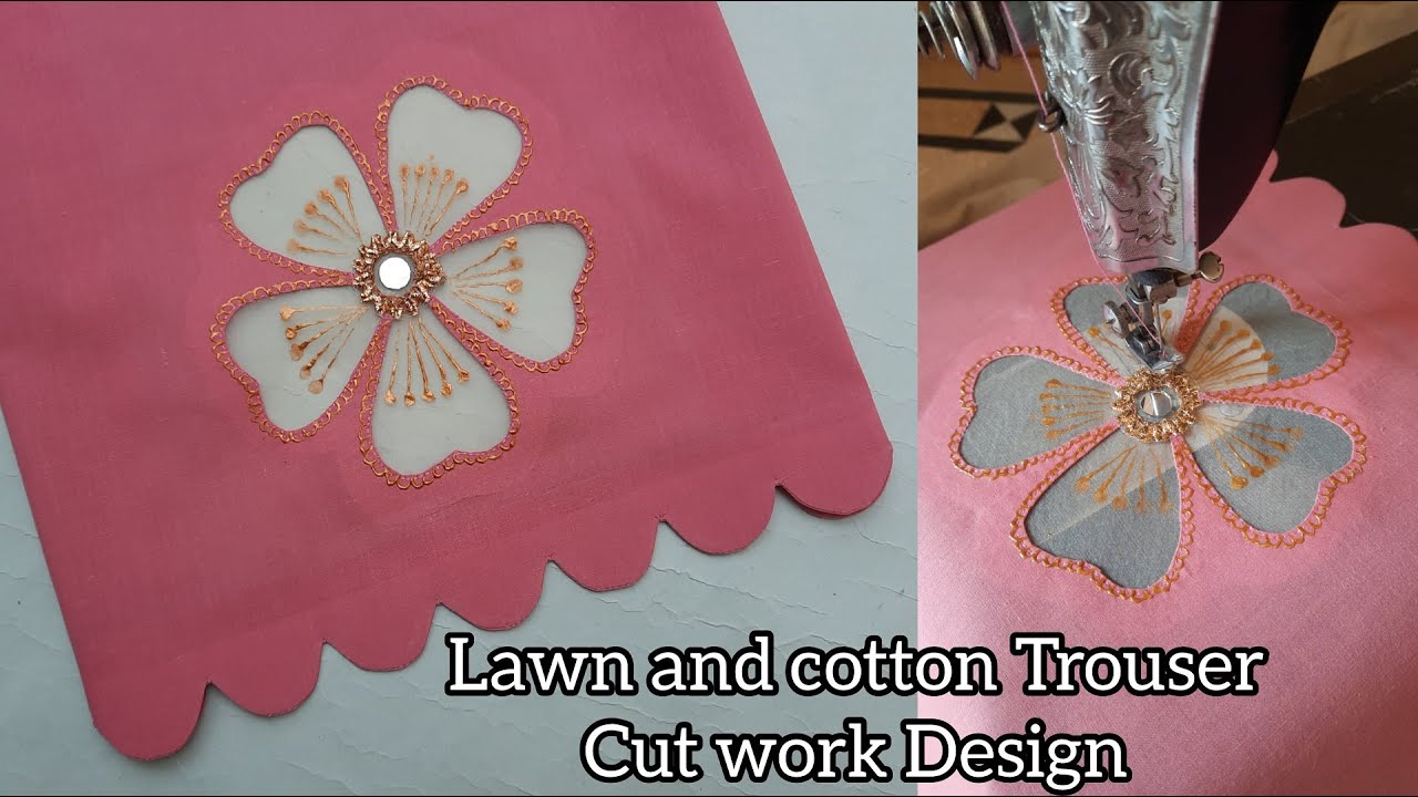 cotton Trouser Cut Work Design \ Stylish Trouser Design \unique Cut ...