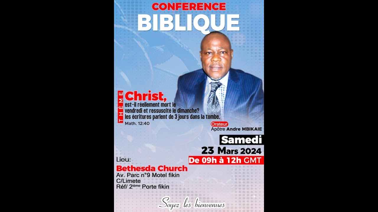 CONFERENCE BIBLIQUE AVEC APOTRE ANDRE MBIKAE - YouTube