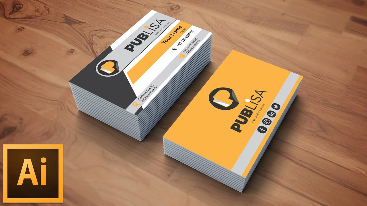 How To Create Business Card In Illustrator CC Professional Visiting How To Create Business Card In Illustrator CC Professional Visiting