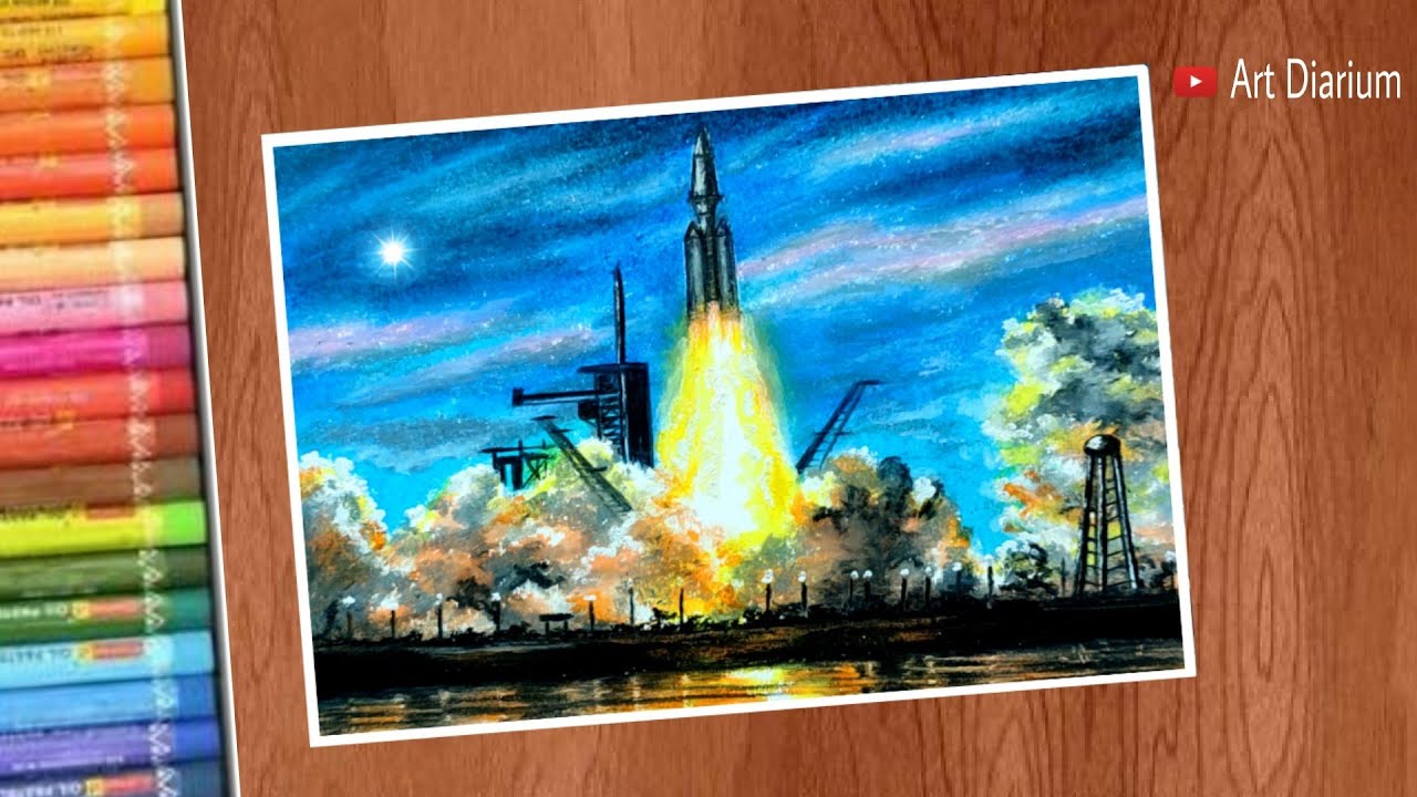 Rocket Launch Drawing