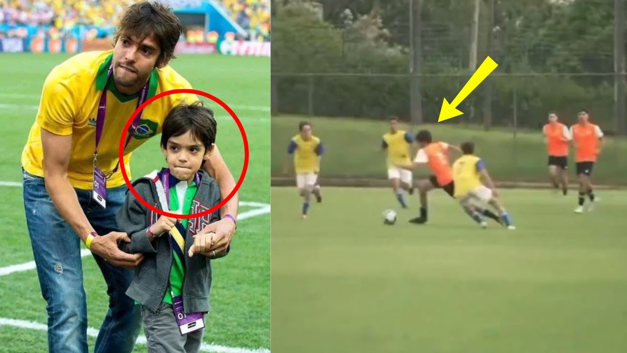 Kaka CLONED himself! Look at how his son plays! INCREDIBLE! - YouTube