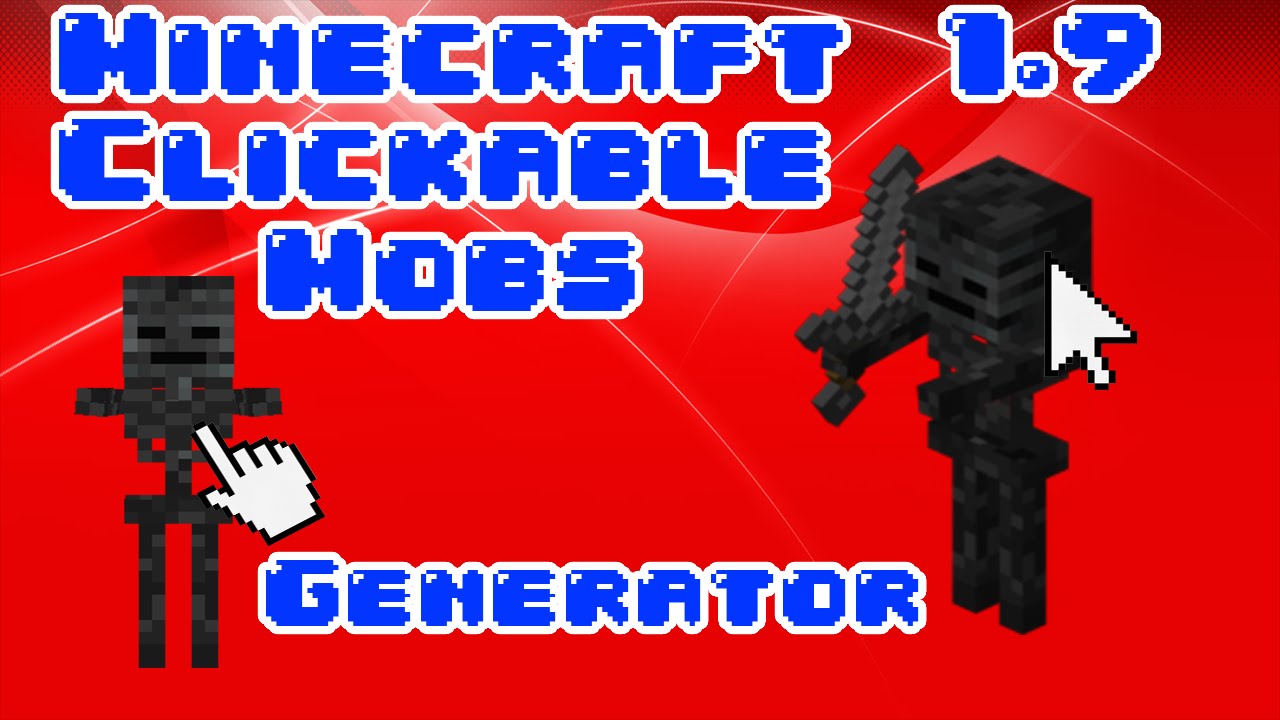 Minecraft 1.9 click-able mobs generator! - YouTube