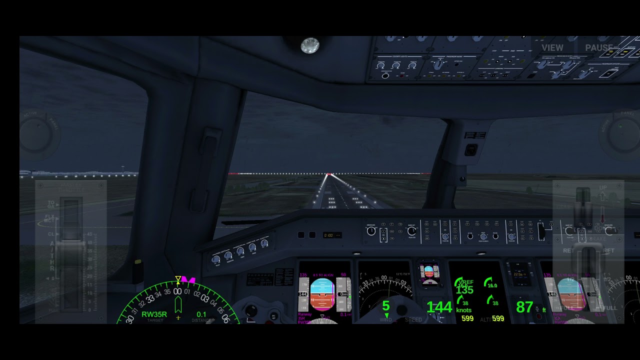 Airline commander .cockpit landing - YouTube