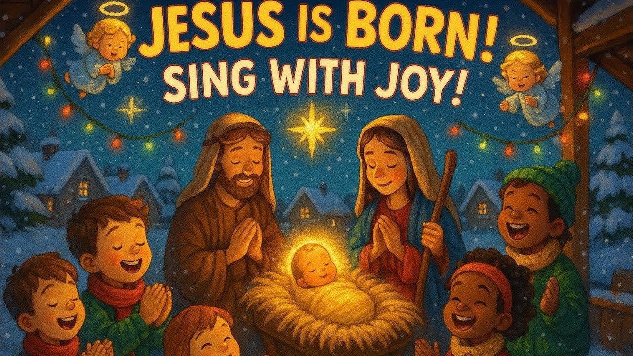 Jesus Is Born! Sing with Joy 🎄 | Christmas Bible Song for Kids ...