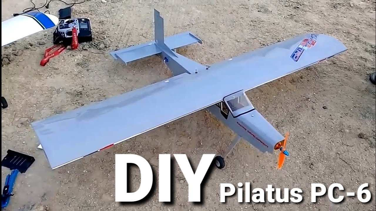 Build Pilatus PC6 rc plane with Balsa wood By Diy rc plane - YouTube