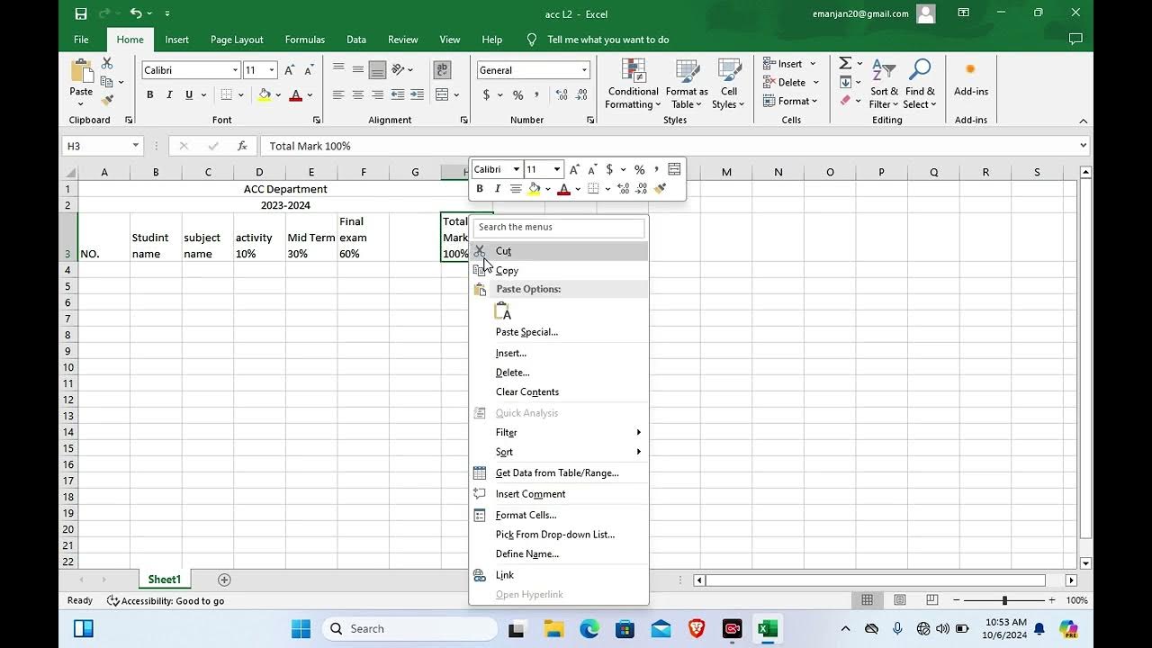 Excel Lecture #3 - YouTube