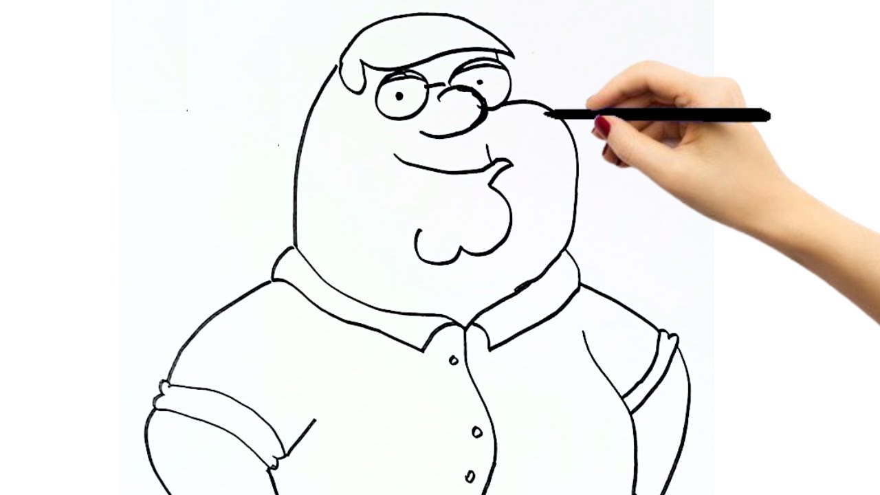 How to draw Peter Griffin, painting and coloring for kids, toddles ...