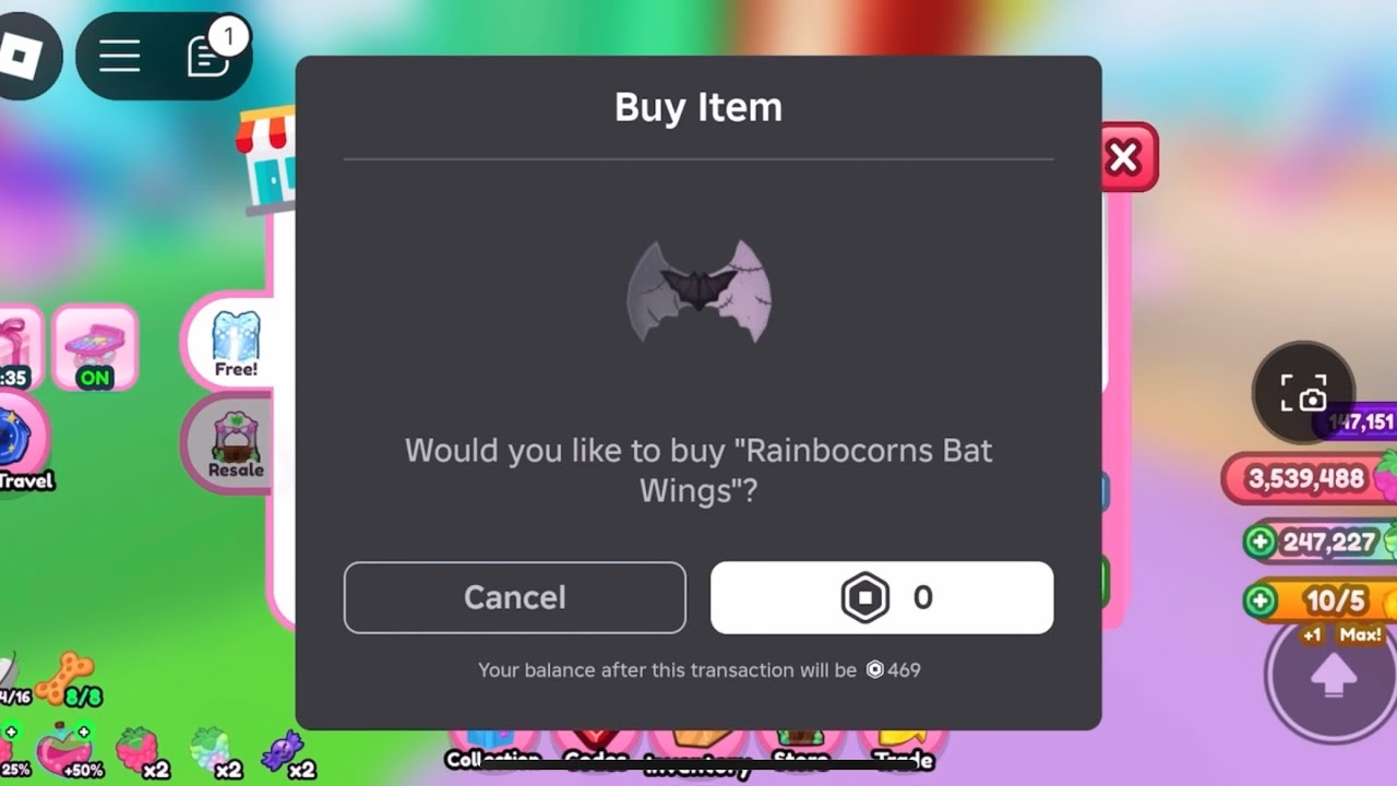CLAIM NOW BEFORE IT RUNS OUT! FREE RAINBOCORNS BAT WINGS LIMITED UGC ˚ʚ ...