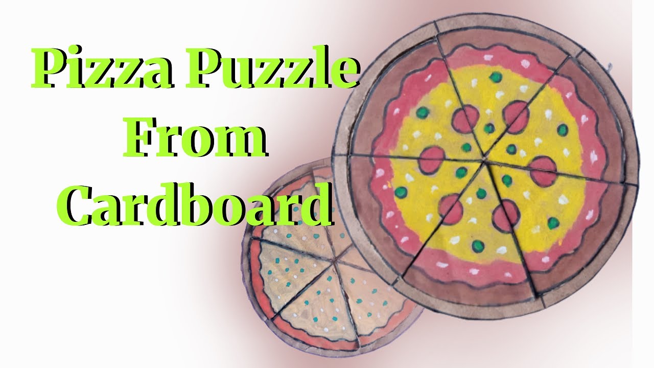 Kerajinan Puzzle Pizza Dari Kardus | Cara Membuat Puzzle Pizza Mudah - YouTube